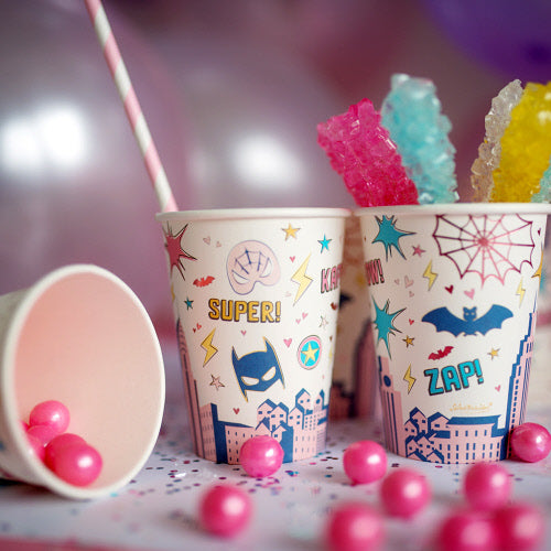 Superhero party cups – Confetti Kate